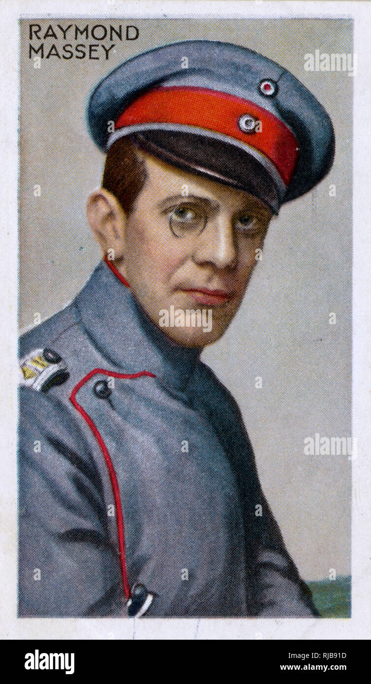 Raymond Massey, Canadian actor Stock Photo - Alamy