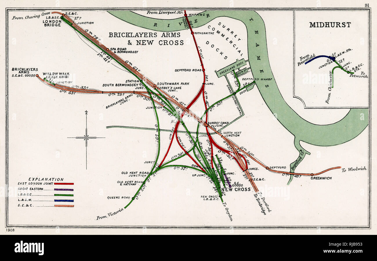 Surrey Docks Map High Resolution Stock Photography and Images - Alamy