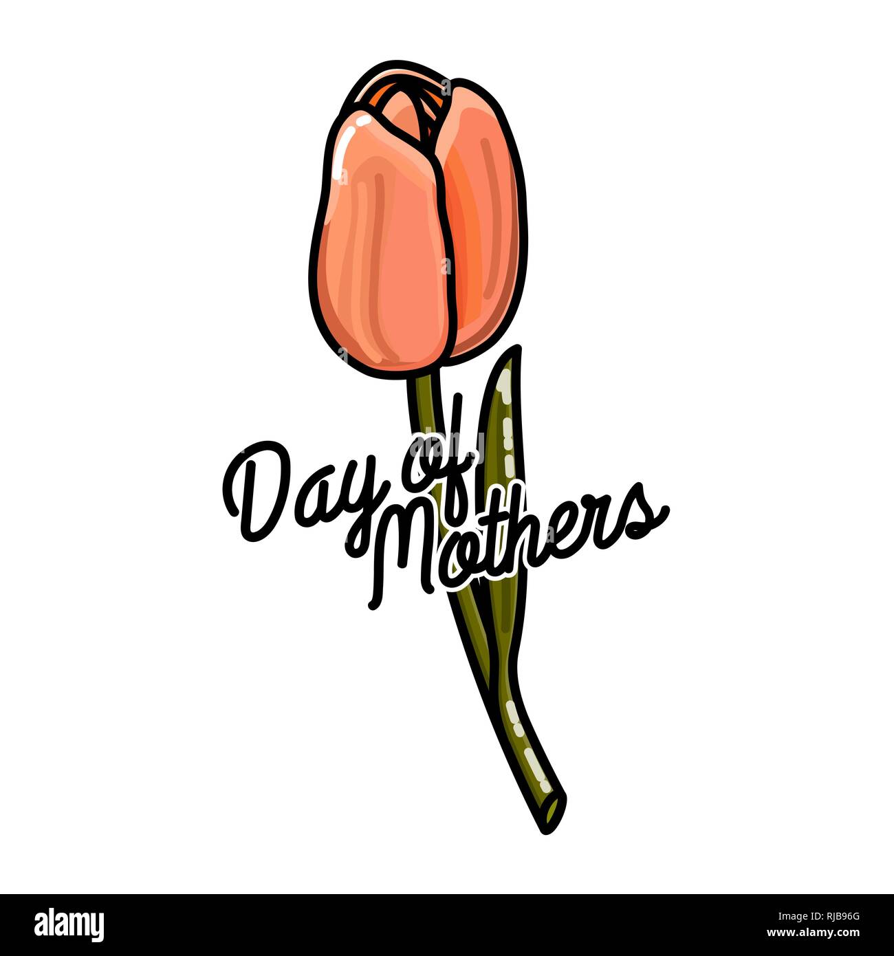 Color vintage mothers day emblem, label, badge and design elements ...
