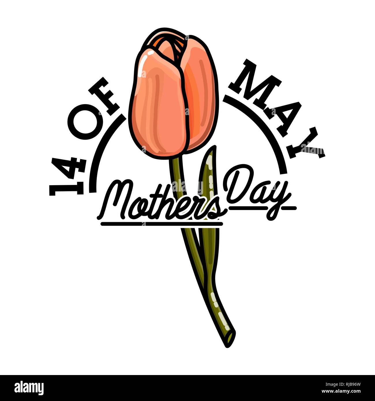 Color vintage mothers day emblem, label, badge and design elements ...