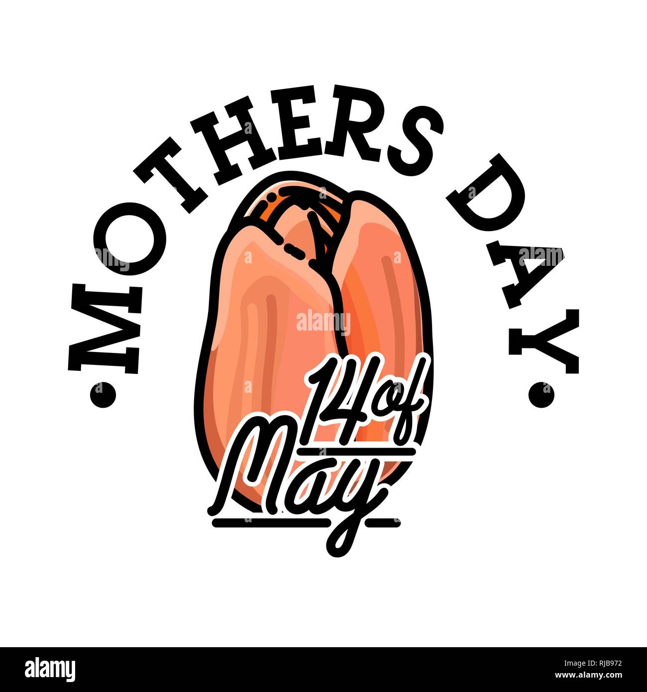 Color vintage mothers day emblem, label, badge and design elements ...