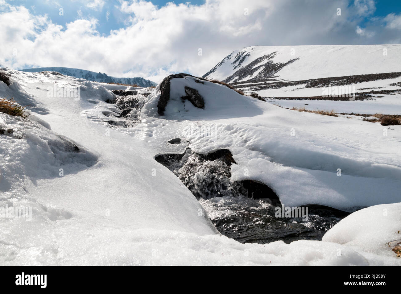 Allt Coire an t-Sneachda (Burn in the Corrie of the Snow) carving its ...
