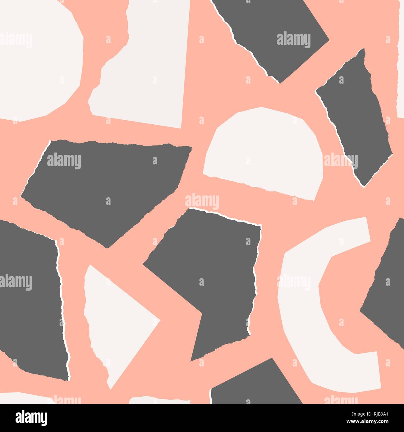 Seamless repeating pattern with torn paper pieces in pastel colors on ...