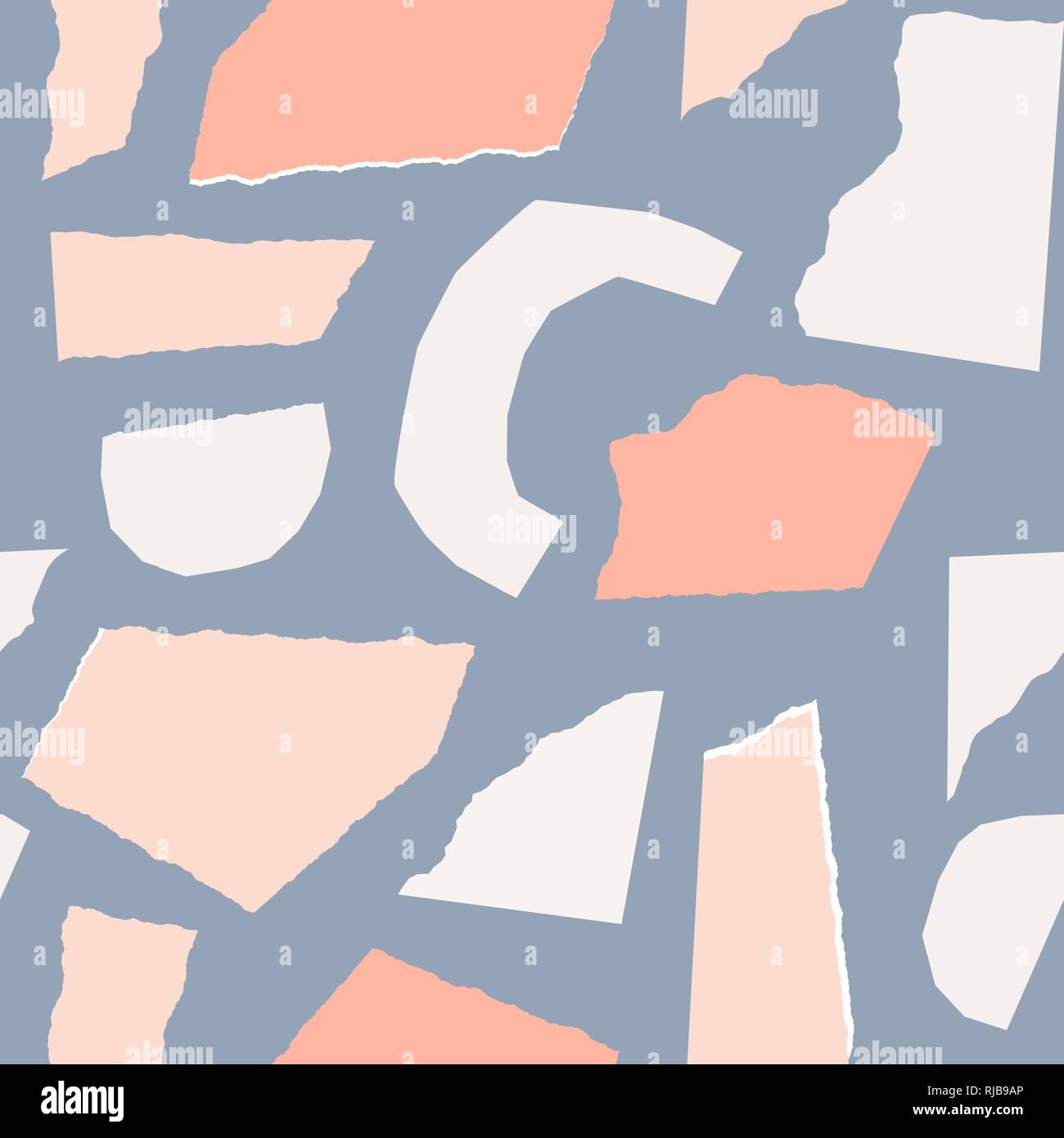 Seamless repeating pattern with paper cut shapes in pastel colors on ...