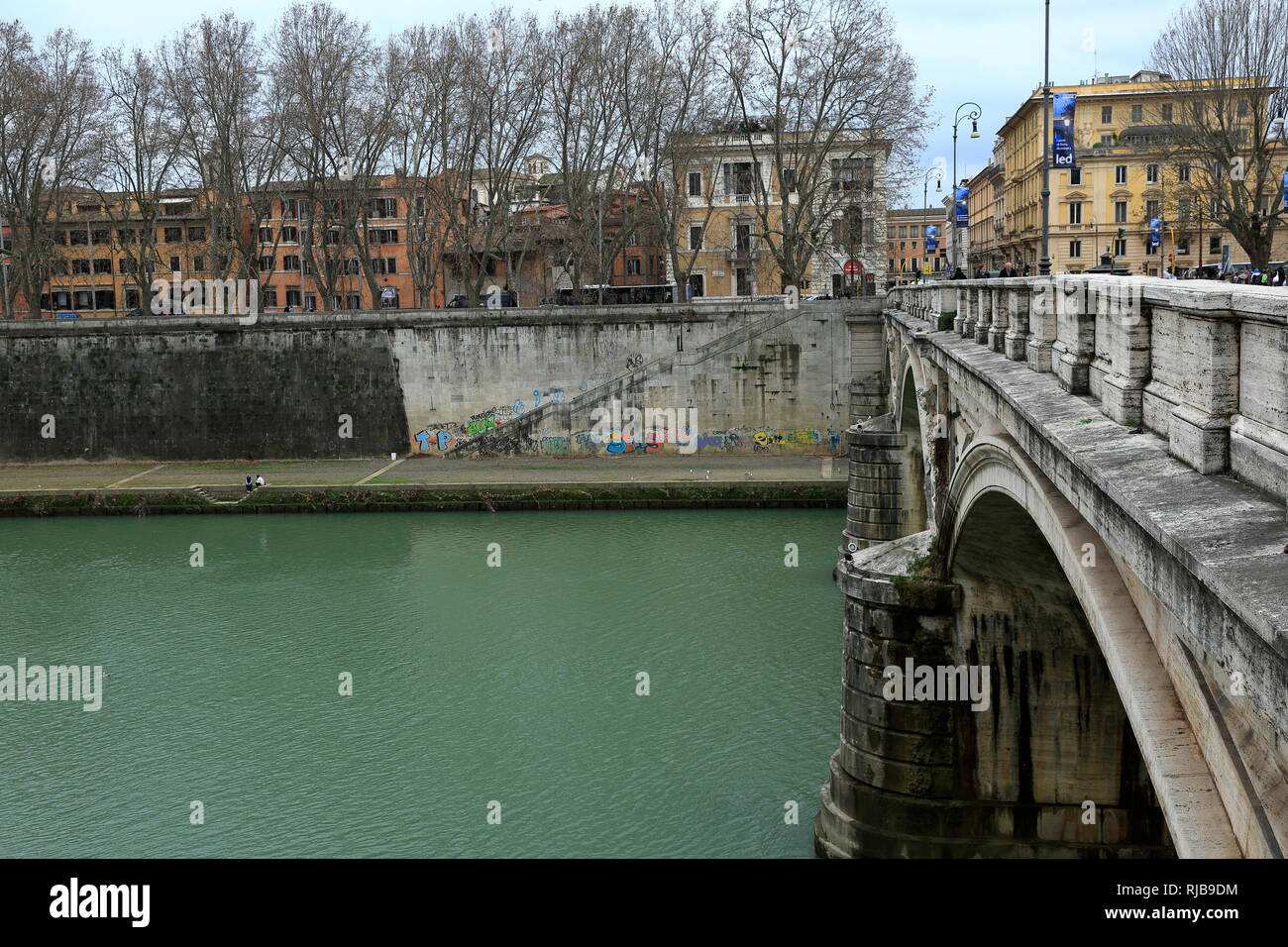 Rome view famous bridges hi-res stock photography and images - Alamy