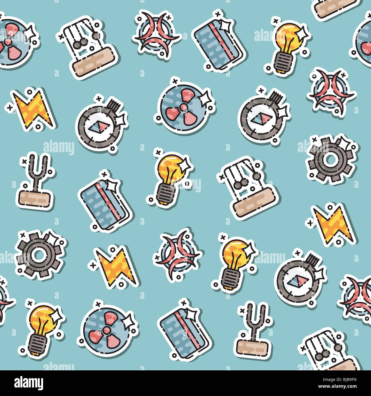 Colored physics pattern. Measuring equipment, instrumentation and ...