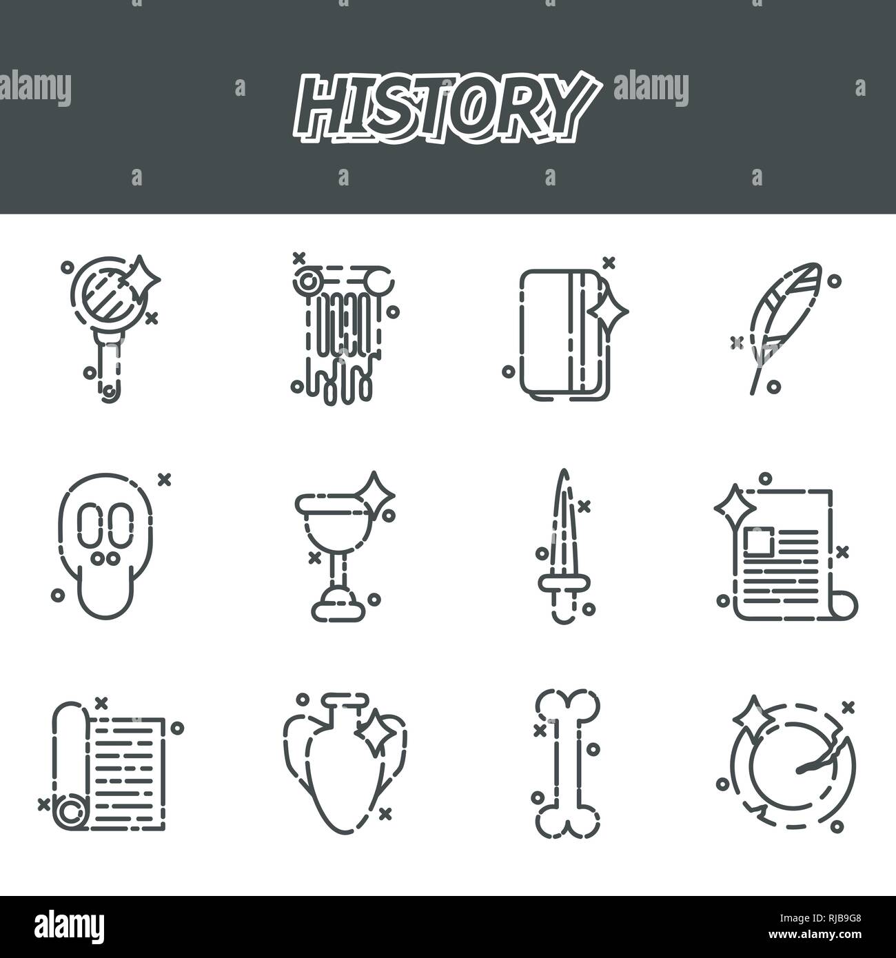 History and culture icons. Vector illustration, EPS 10 Stock Vector ...