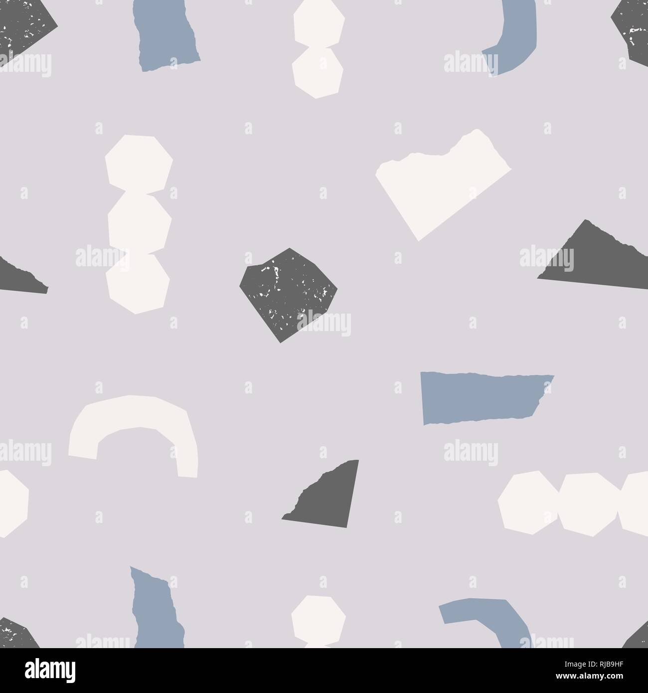 Seamless repeating pattern with paper cut shapes in pastel colors on ...