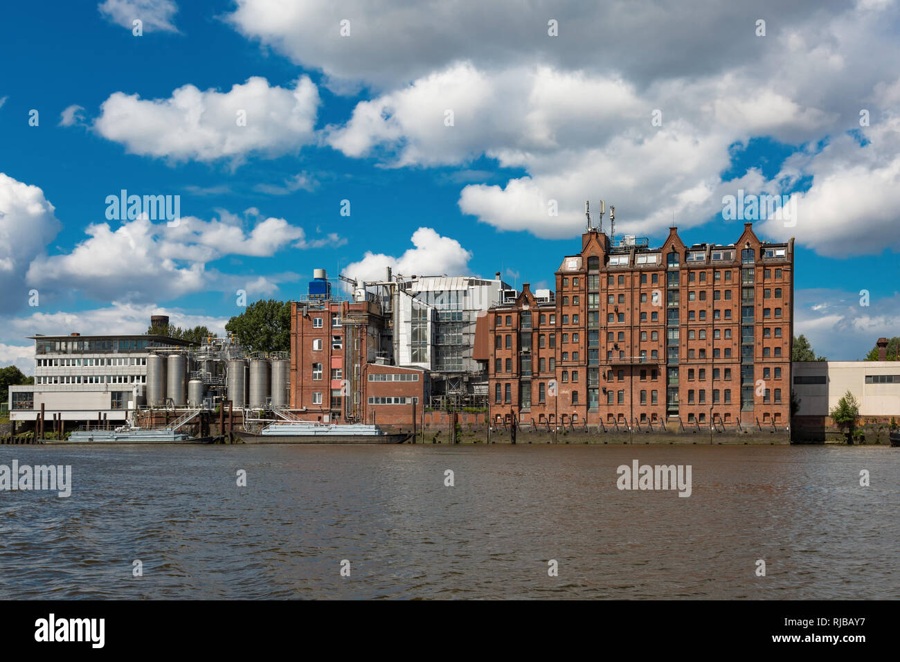 Industrial buildings in the harbor Stock Photo - Alamy