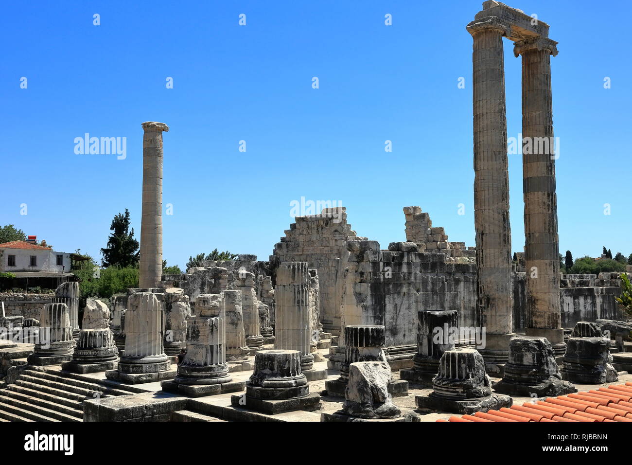 Ancient city of Didyma, Turkey. Temple of Apollo built between BC 2-5 ...