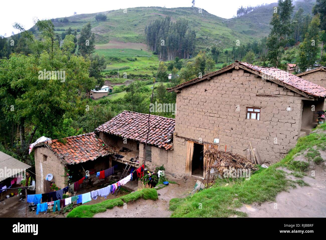Traditional house in YANAMA - National park HUASCARAN. Department of ...