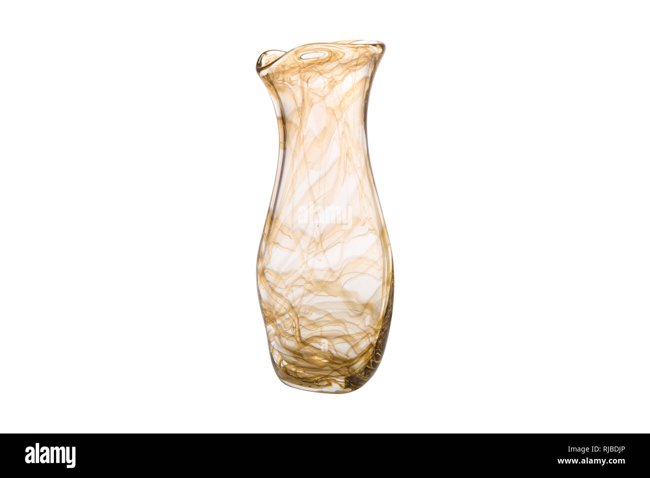 Elegant glass vase isolated on a white background (glass, empty, vase ...