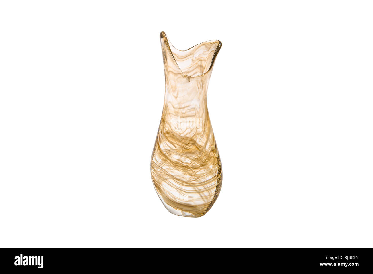 Elegant glass vase isolated on a white background (glass, empty, vase ...