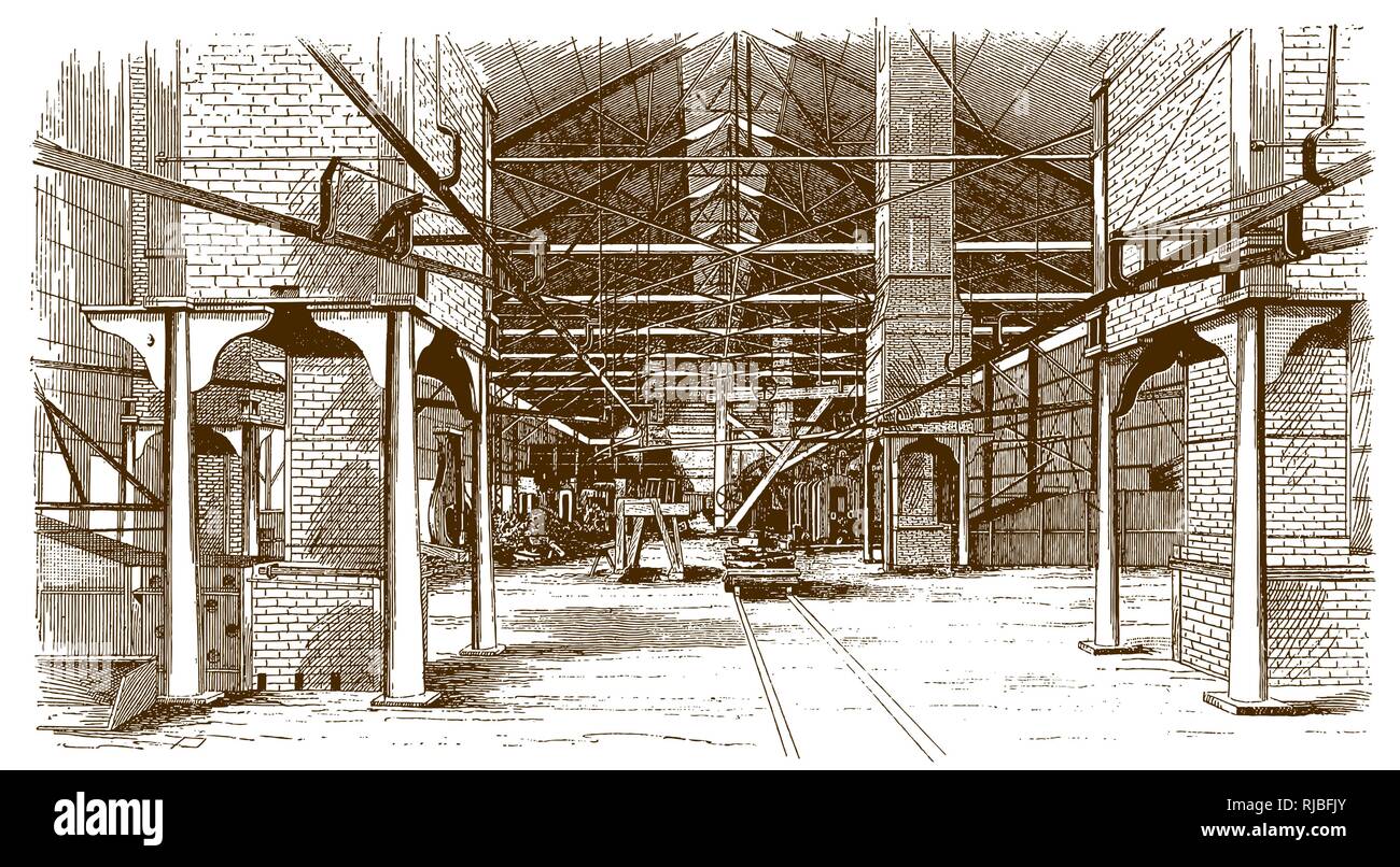 19th century mill building Stock Vector Images - Alamy