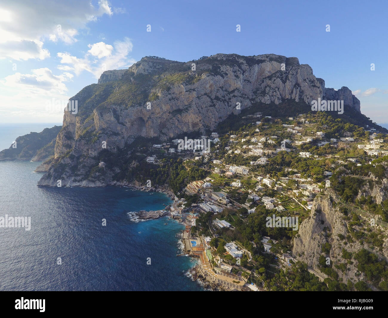 aerial view in Capri, Italy Stock Photo - Alamy