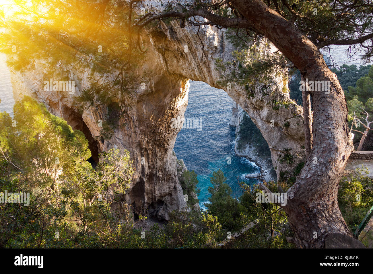 aerial view in Capri, Italy Stock Photo - Alamy