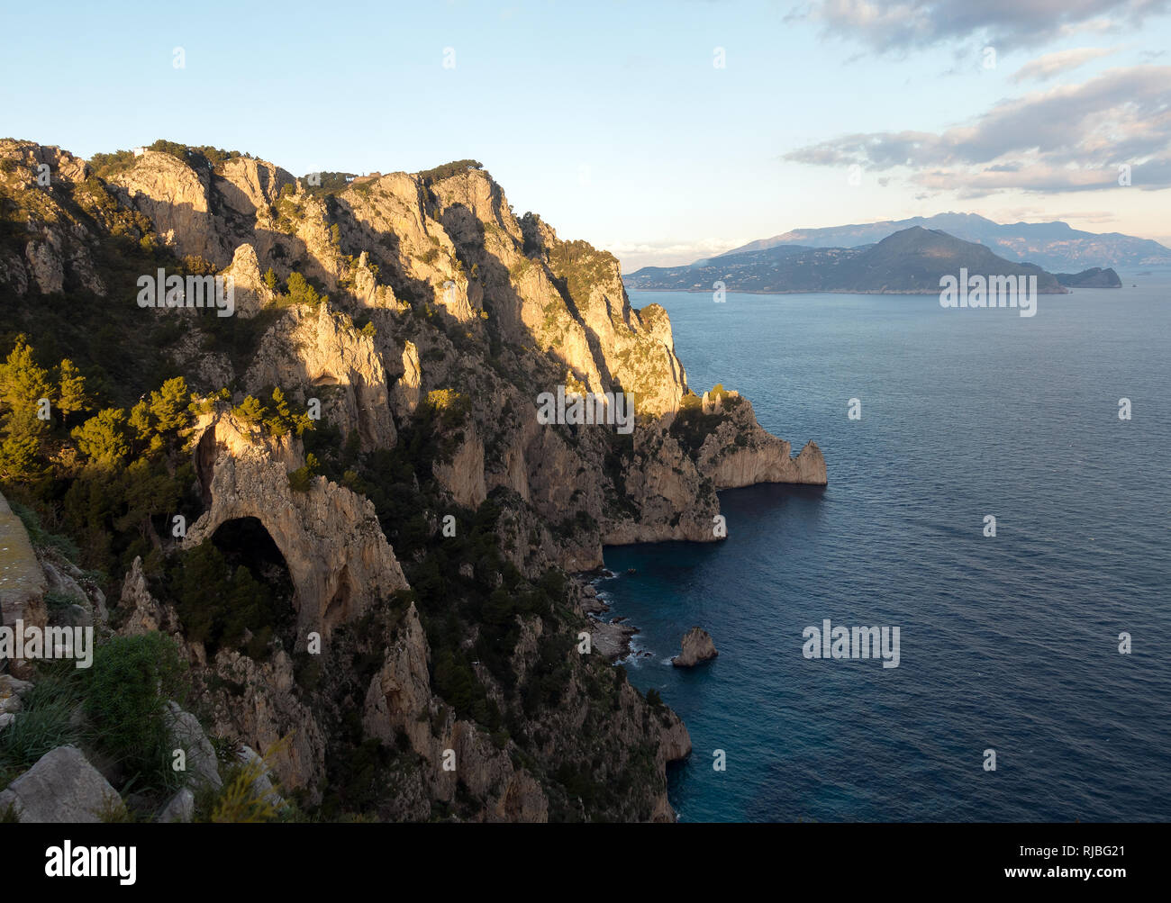 aerial view in Capri, Italy Stock Photo - Alamy
