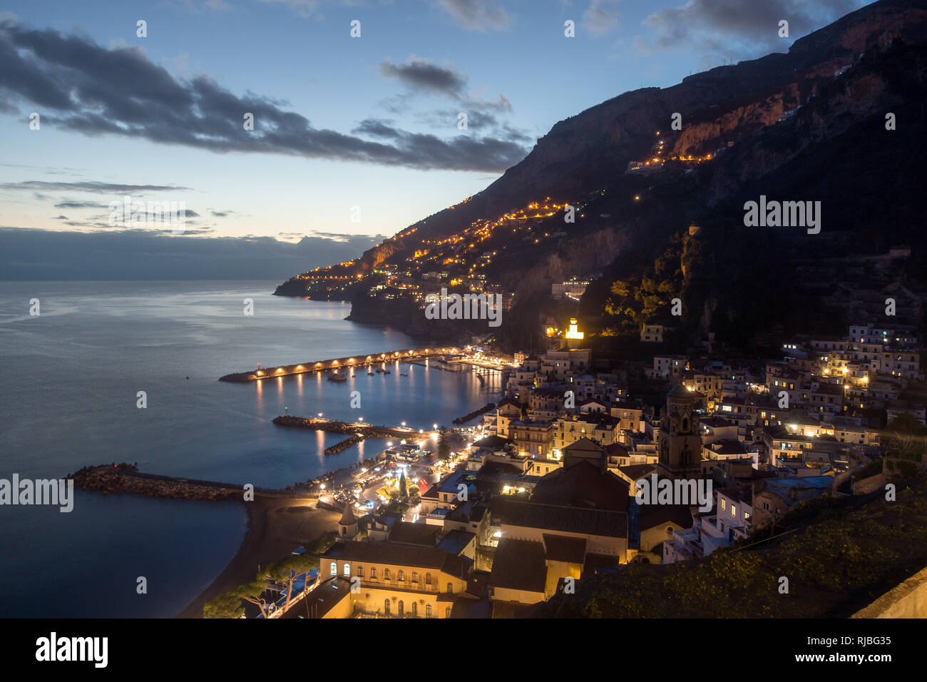 Aerial view amalfi coastline in hi-res stock photography and images - Alamy