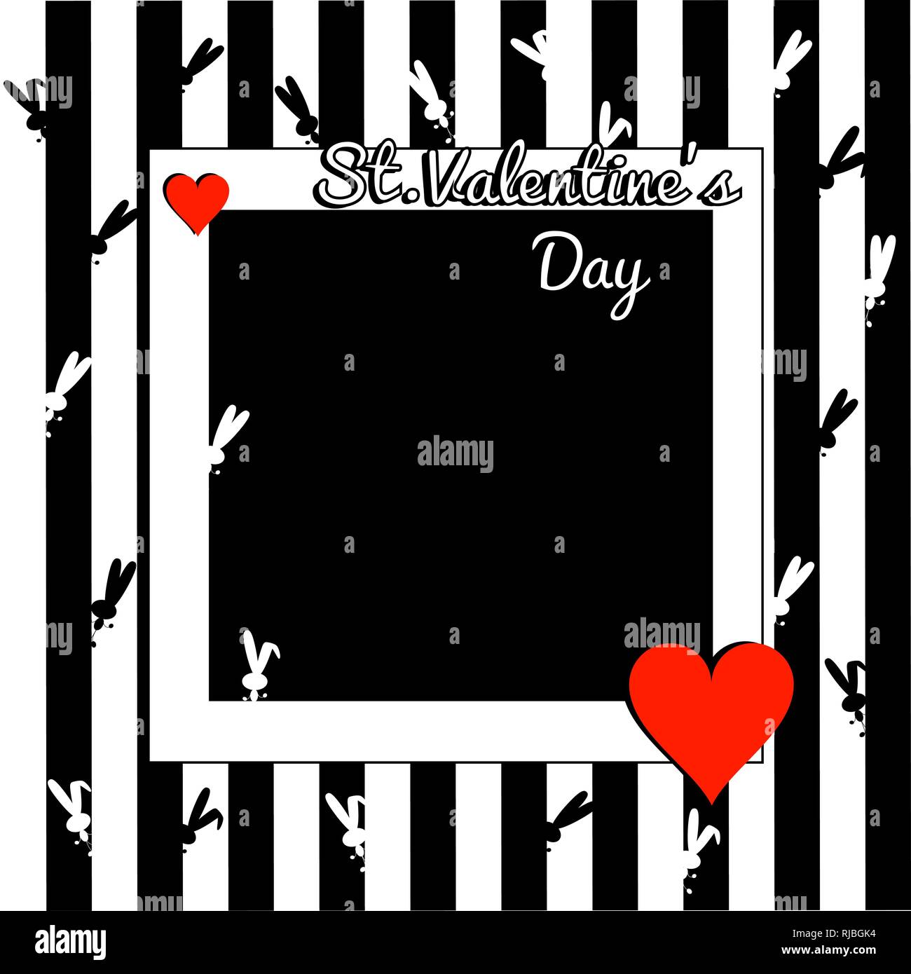 Valentines Day Border Black And White