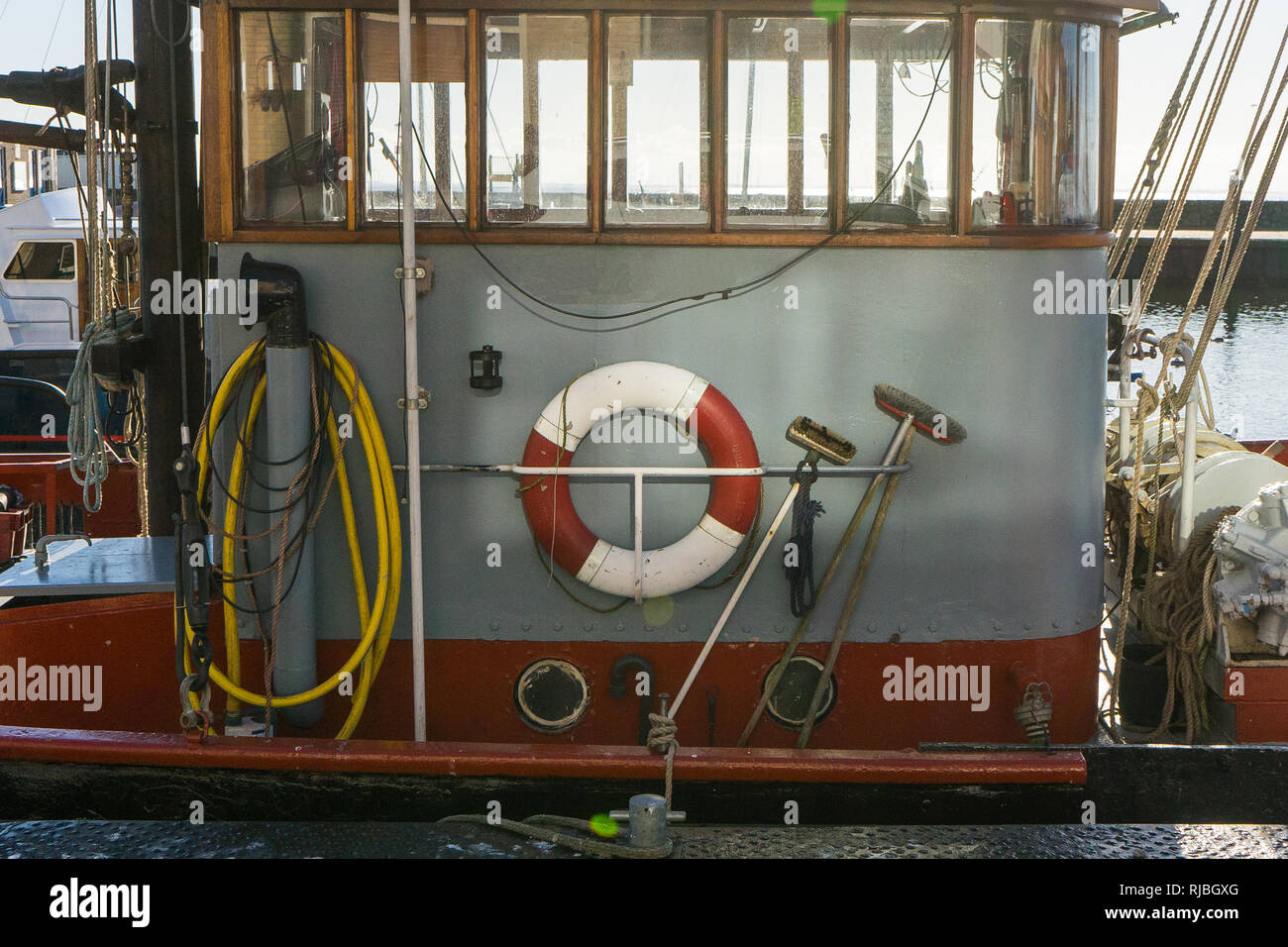 Red and white rescue emergency ring Stock Photo - Alamy