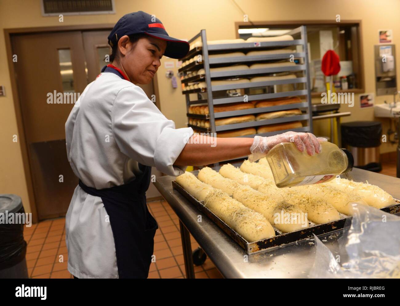 Jeranai Stolz, a deli chef assigned to the 28th Force Support Squadron ...