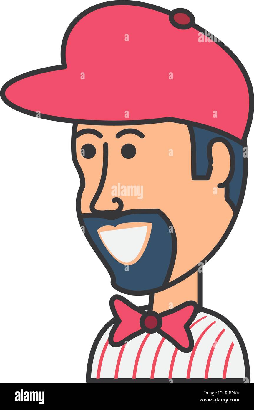 ice cream salesman avatar character vector illustration design Stock ...