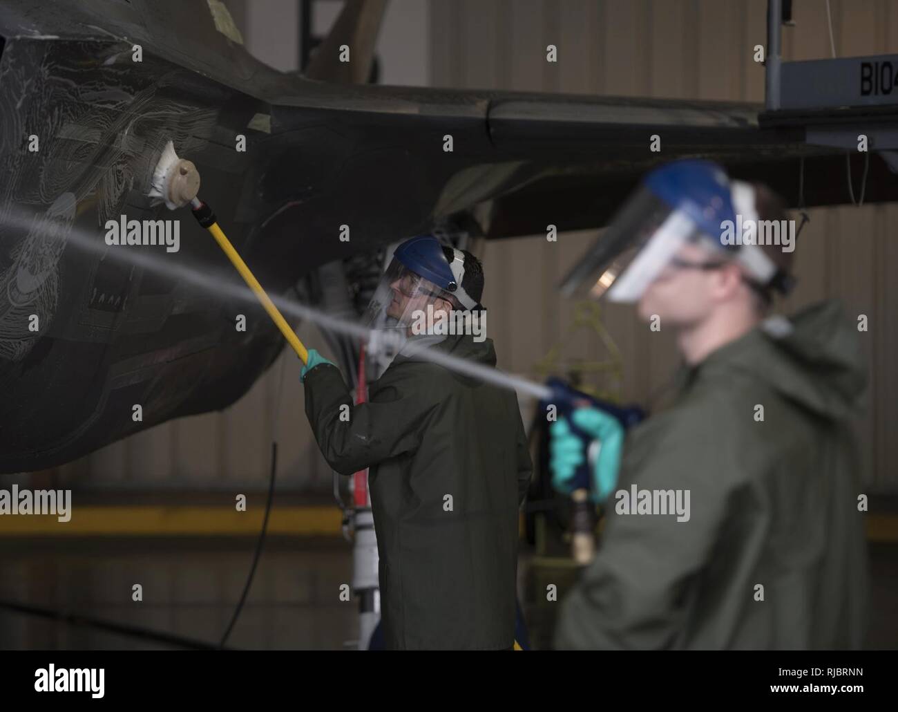 U.S. Air Force Col. Paul D. Moga, 33rd Fighter Wing commander, left ...