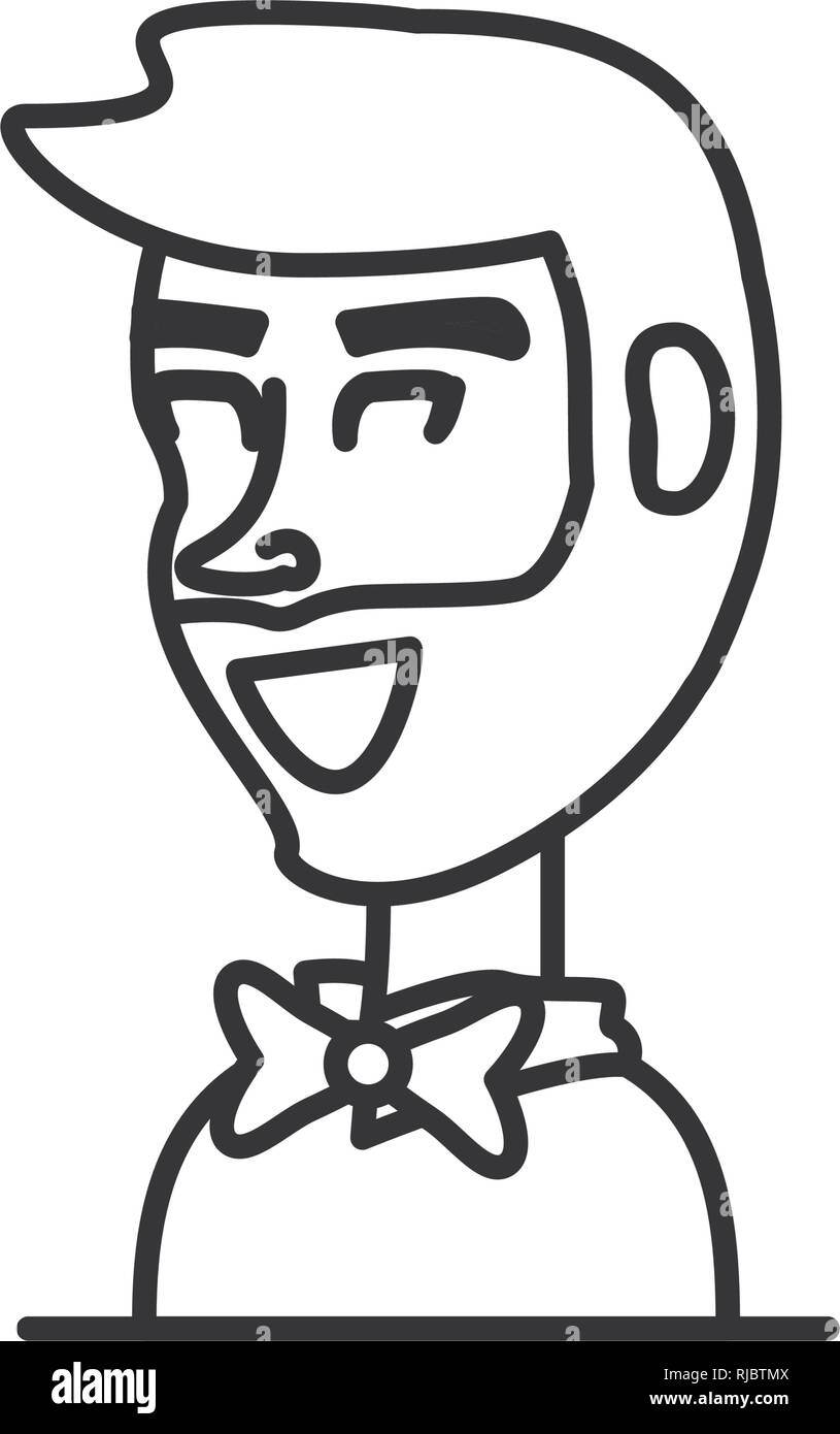 man with beard avatar character vector illustration design Stock Vector ...