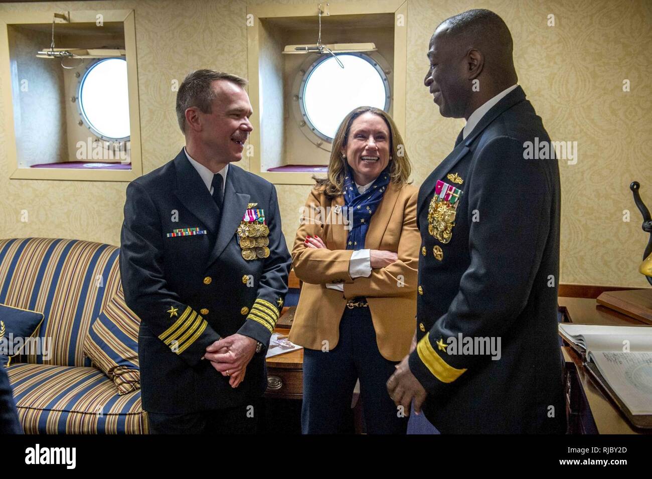 NORFOLK, Va (Jan. 12, 2018) Capt. Sean Bailey, left, and his wife ...