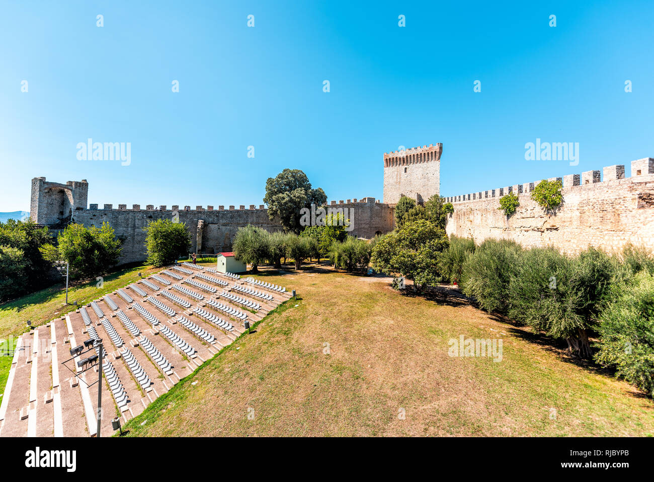 Castiglione del Lago medieval fortress fort in Umbria, Italy Rocca with ...
