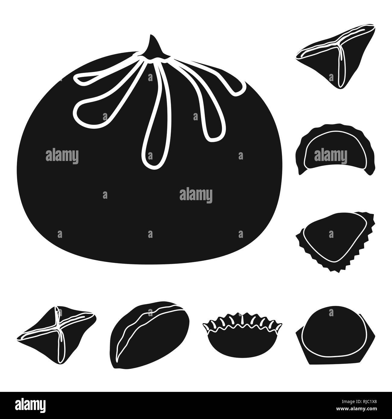 Vector illustration of cuisine and appetizer logo. Set of cuisine and ...