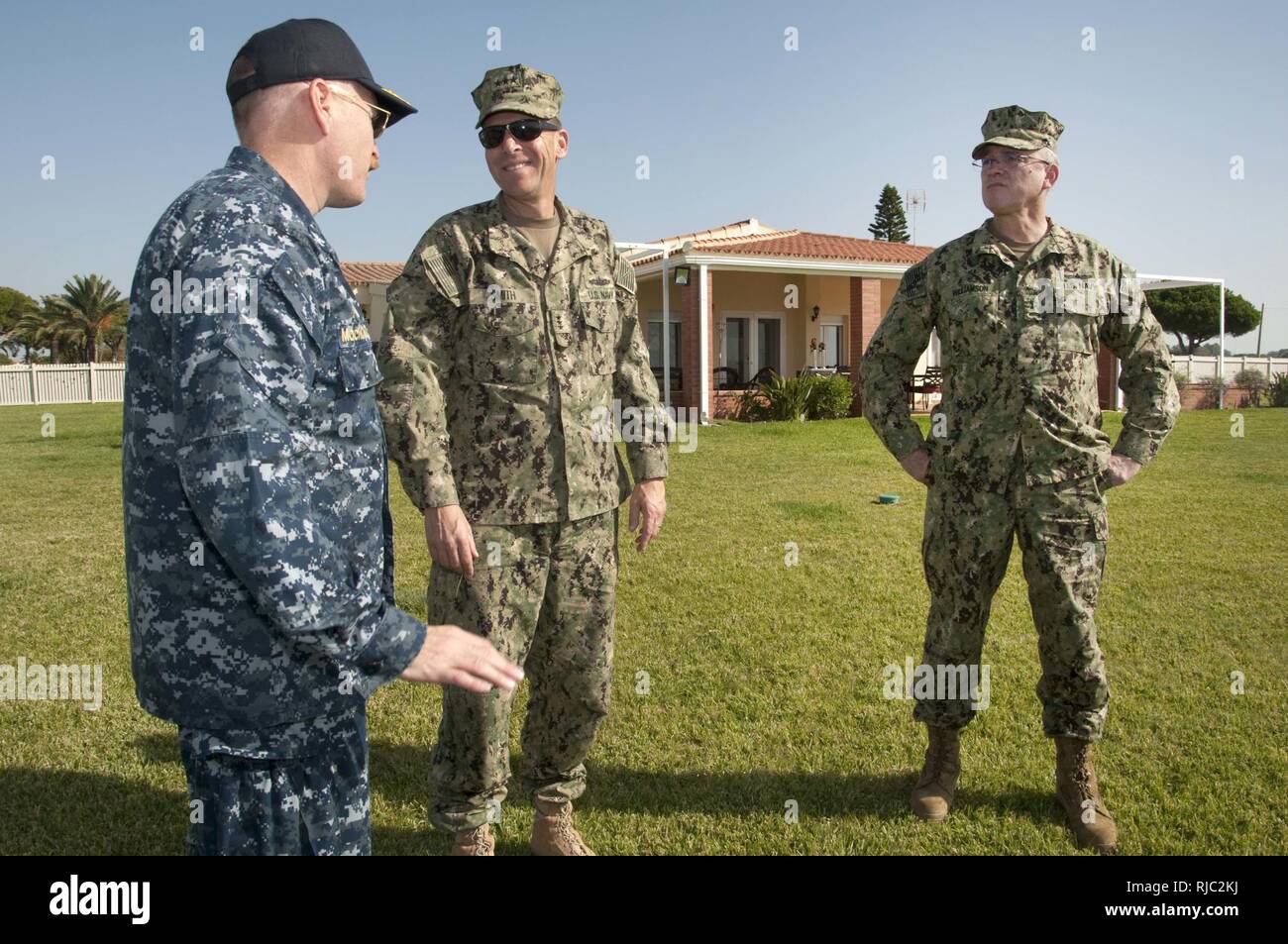 NAVAL STATION ROTA, Spain (Nov. 2, 2016) Capt. Michael MacNicholl, left ...