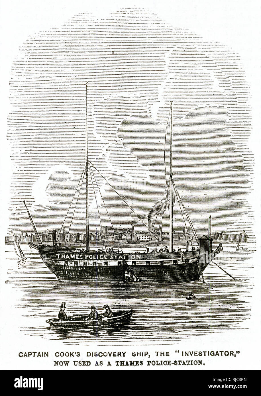 Discovery ship HMS 'Investigator' used as police-station Stock Photo ...
