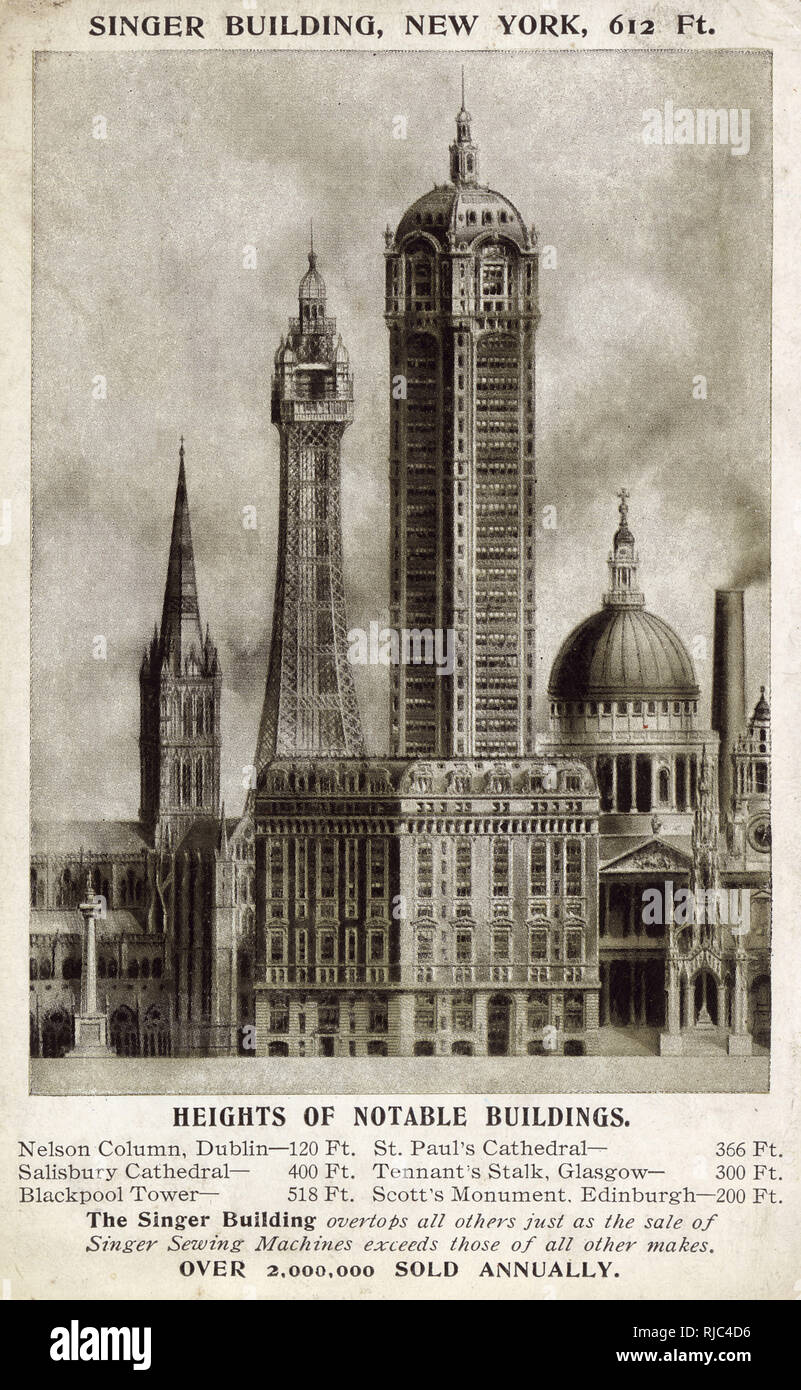 Singer Building, New York, USA - compared to other Buildings Stock ...