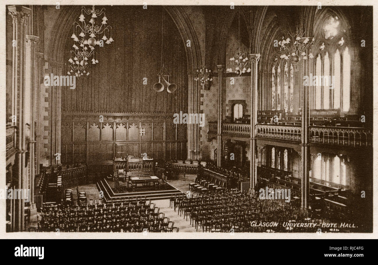 Glasgow, Scotland - University of Glasgow - Bute Hall (interior Stock ...