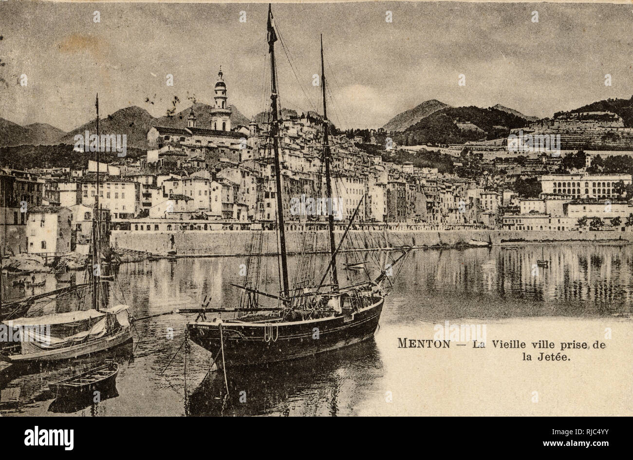 The South of France - Menton - Harbour Stock Photo - Alamy