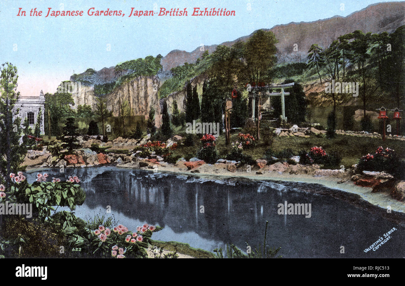 Japan-British Exhibition - White City - The Japanese Gardens Stock ...