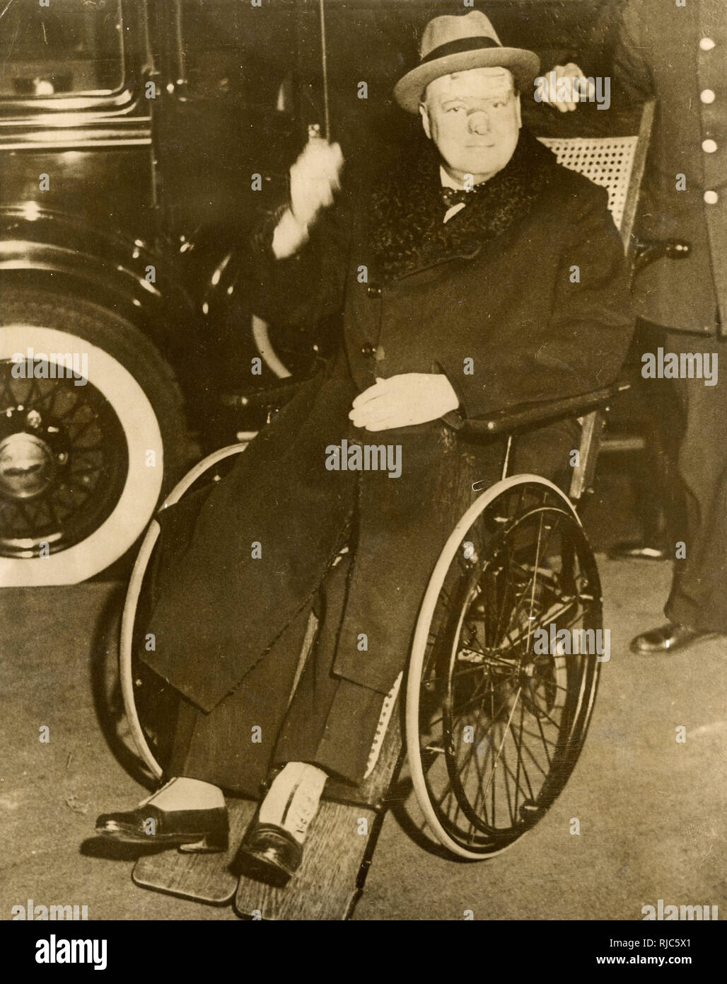 Churchill recovering from injuries following a car accident Stock Photo ...
