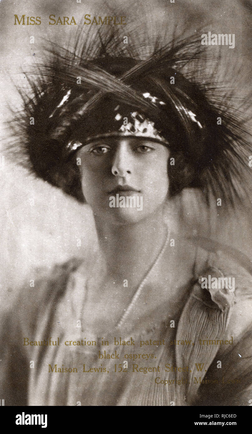 Miss Sara Sample - Modelling hats from Maison Lewis Stock Photo - Alamy