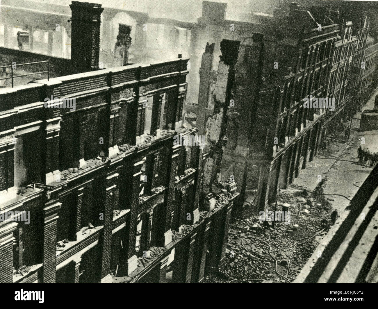 Bovril factory bombed, Old Street, London, WW2 Stock Photo - Alamy
