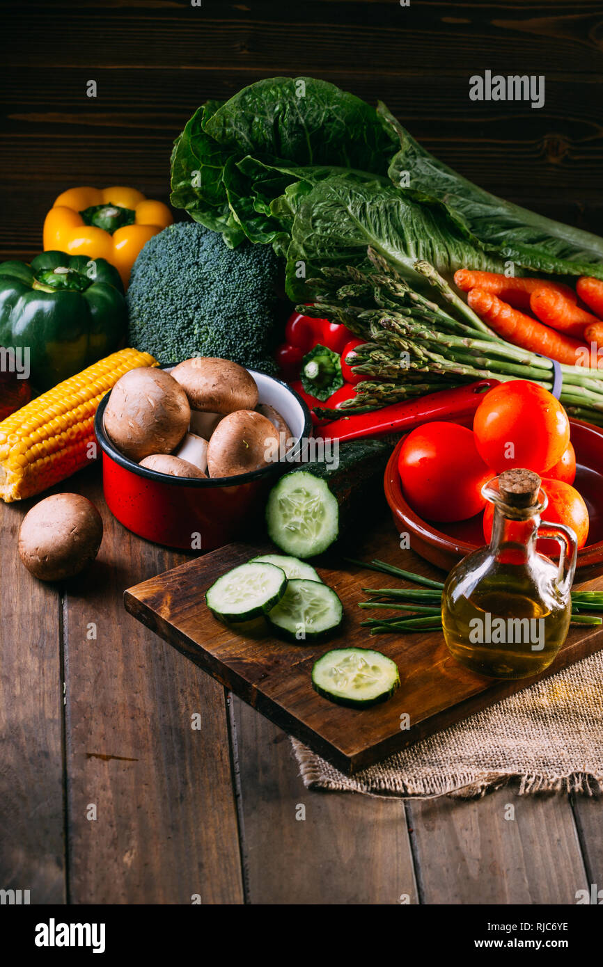 Fresh vegetables assortment corn zucchini hi-res stock photography and ...