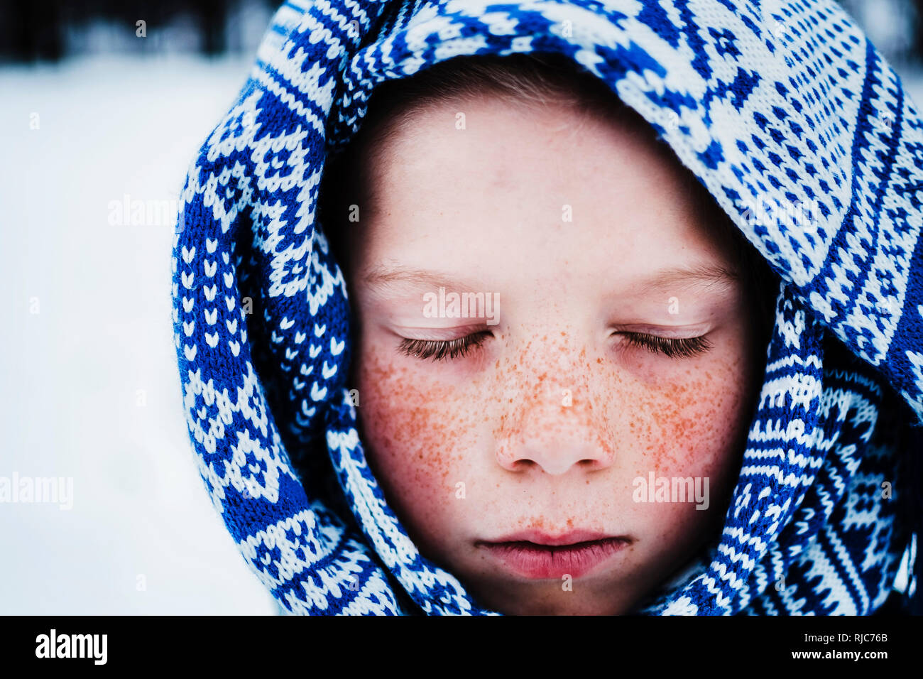 Human face close up head scarf hi-res stock photography and images - Alamy