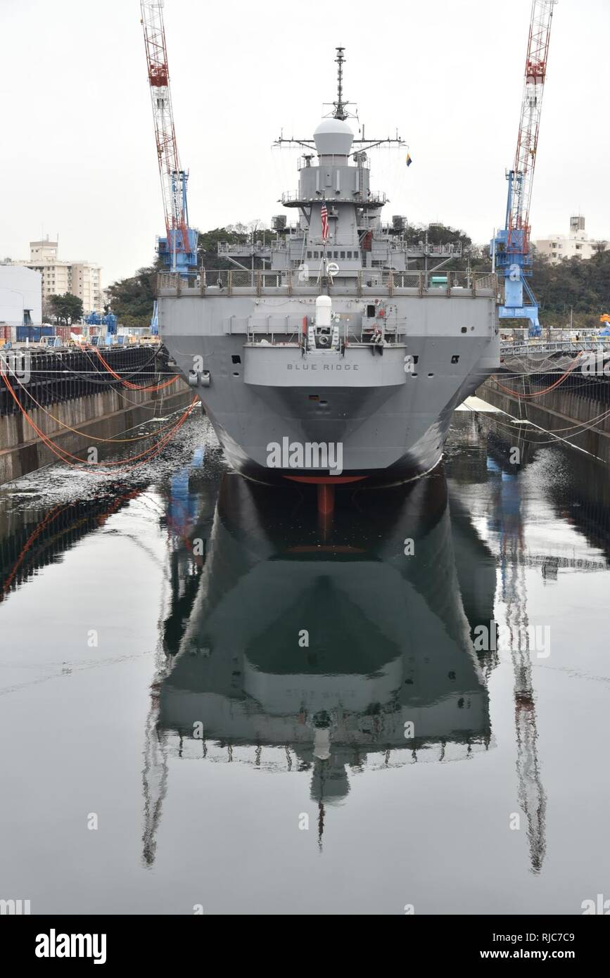 YOKOSUKA Japan (Jan. 8, 2018) – The U.S. 7th Fleet flagship USS Blue ...