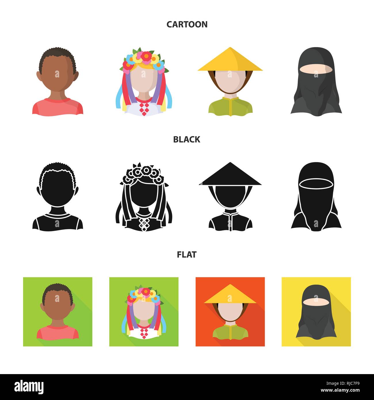 Vector design of imitator and resident icon. Set of imitator and ...