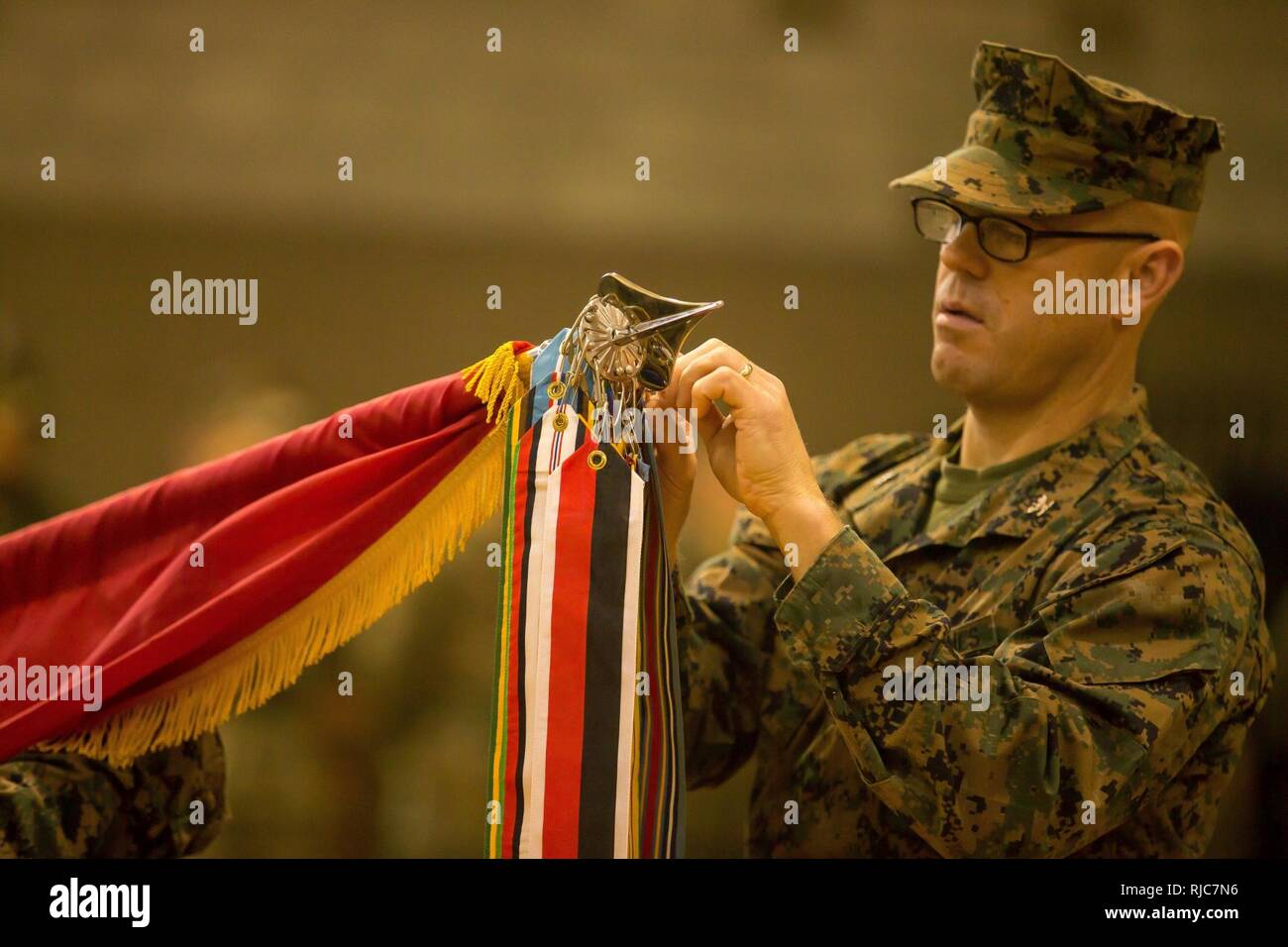 U.S. Marine Corps Col. William Field, the commanding officer with 11th ...