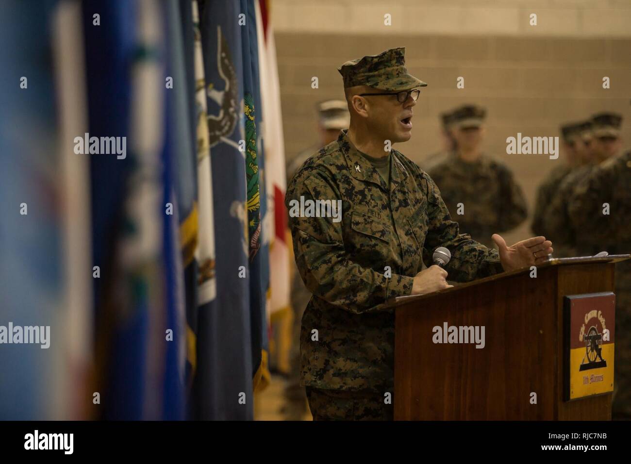 U.S. Marine Corps Col. William Field, the commanding officer of 11th ...