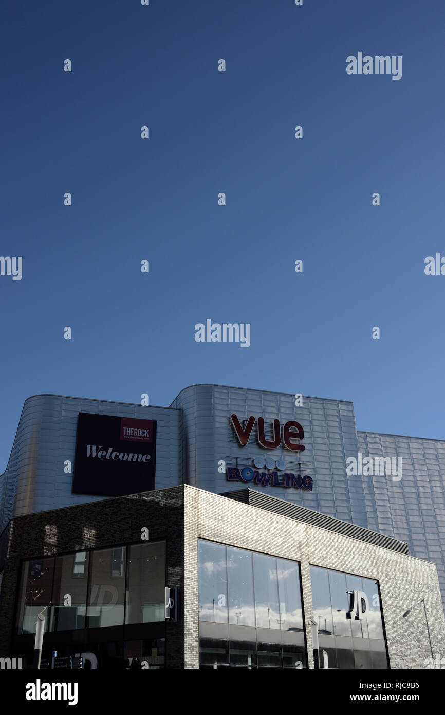 Vue cinema with aluminium rainscreen cladding and JD sports shop in ...