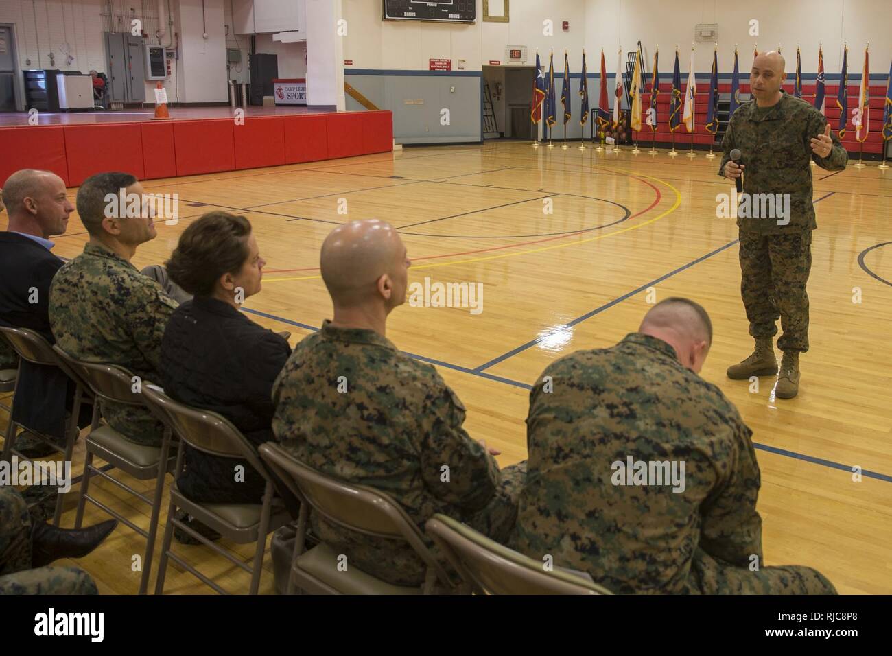 U.S. Marine Corps Sgt. Maj. Alex Narvaez, incoming sergeant major of ...