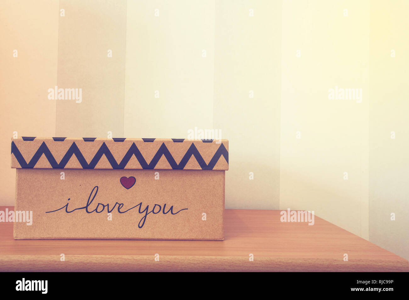 I love you message box, background valentines concept Stock Photo - Alamy