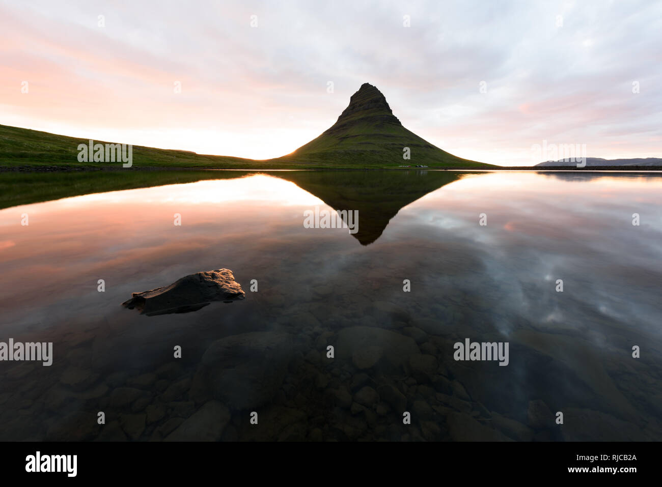 Icelandic landscape with waterfall hi-res stock photography and images ...